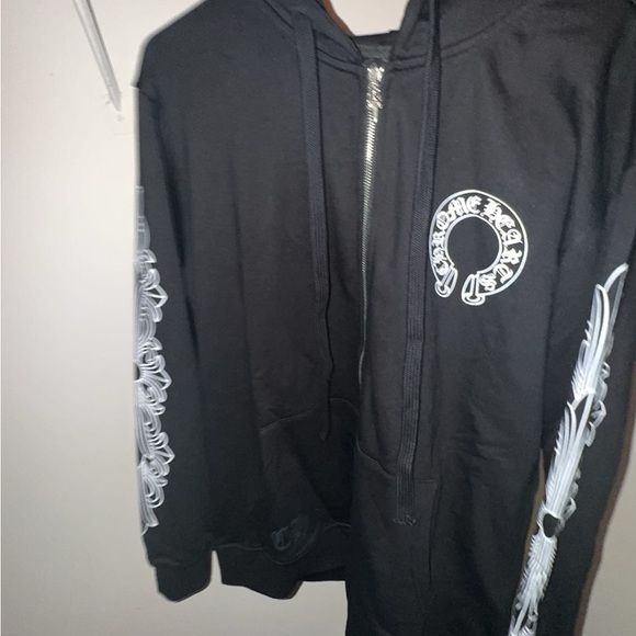 Chrome Hearts | Sweaters | Chrome Hearts Black Hoodie With White ...